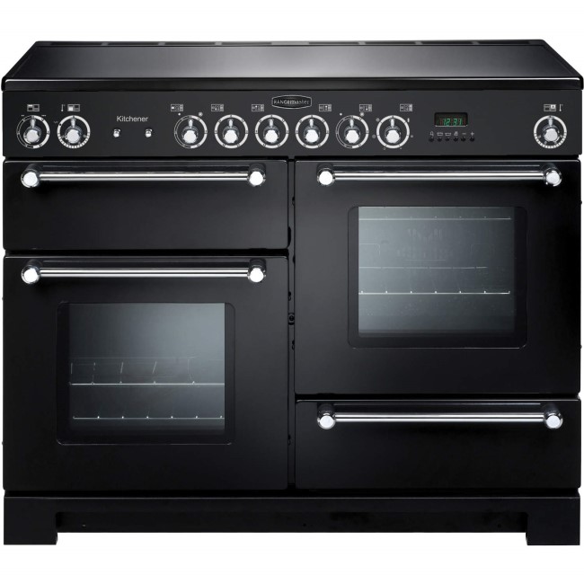 Rangemaster KCH110ECBLC Kitchener 110cm Electric Range Cooker - Black ...
