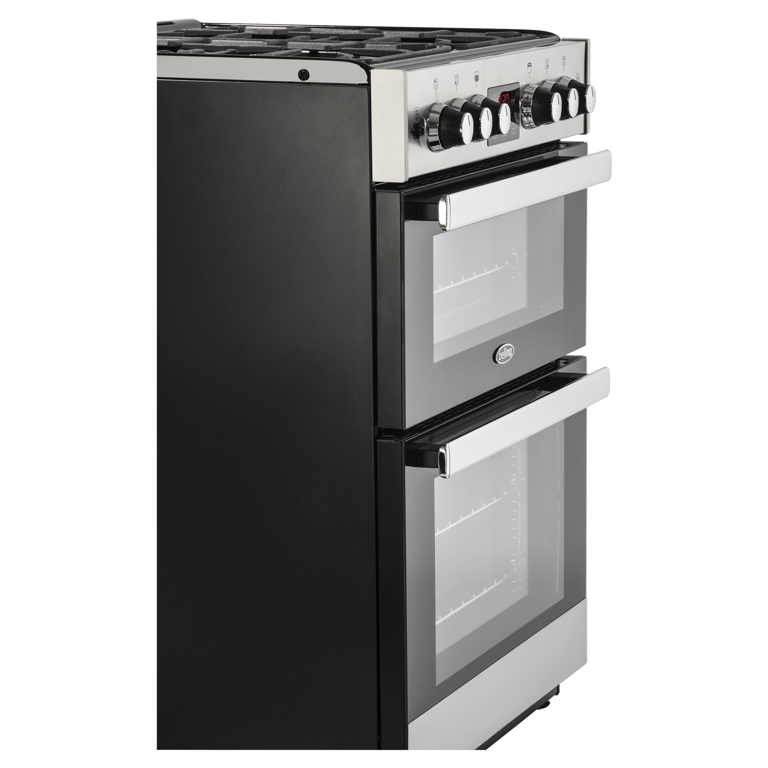 Belling Cookcentre 60G 60cm Double Oven Gas Cooker - Stainless Steel ...