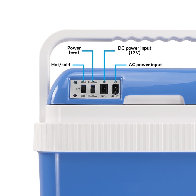 electriQ 24L Electric Plug In Portable Hot and Cold Cool Box with Mains ...