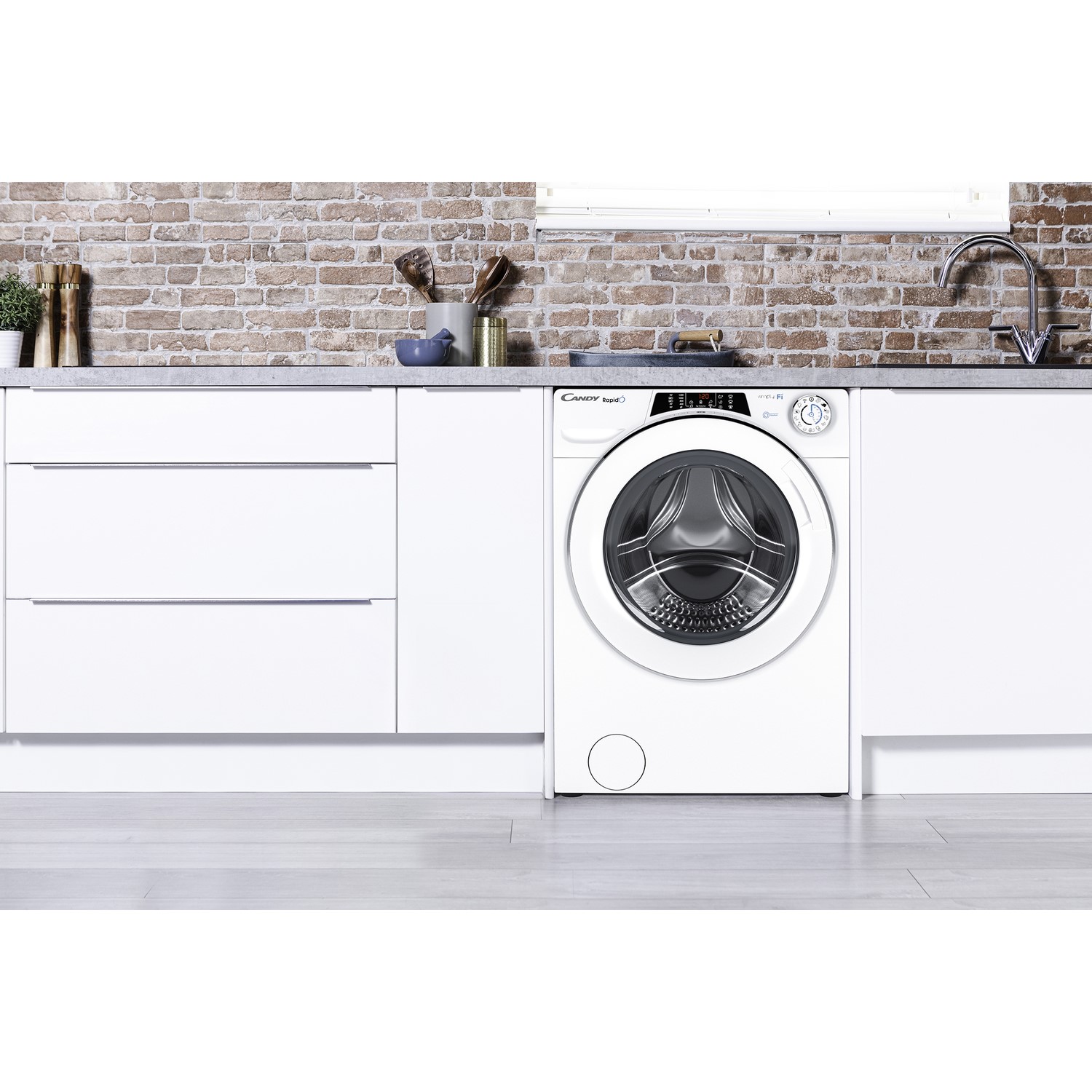 Candy 9kg 1600rpm Freestanding Washing Machine - White RO1696DWMCE1-80 ...