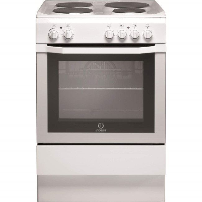 Indesit 60cm Electric Cooker with Sealed Plate Hob - White I6EVAW ...