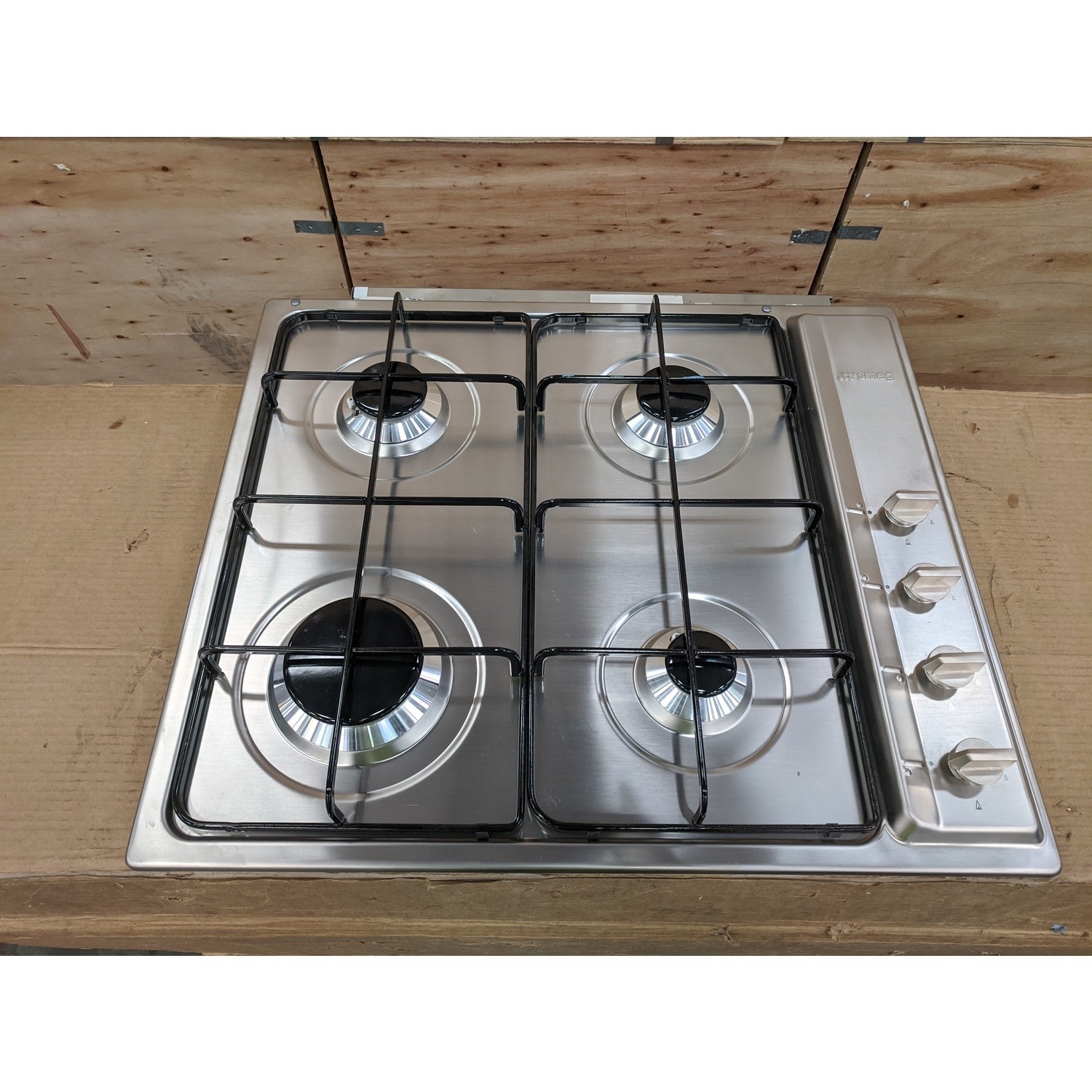 Refurbished Smeg Cucina S64S 60cm 4 Burner Gas Hob Stainless Steel ...