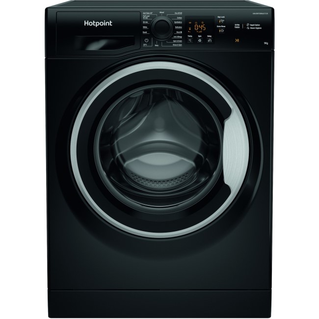 Hotpoint 9kg 1600rpm Washing Machine - Black NSWM965CBSUKN | Appliances ...