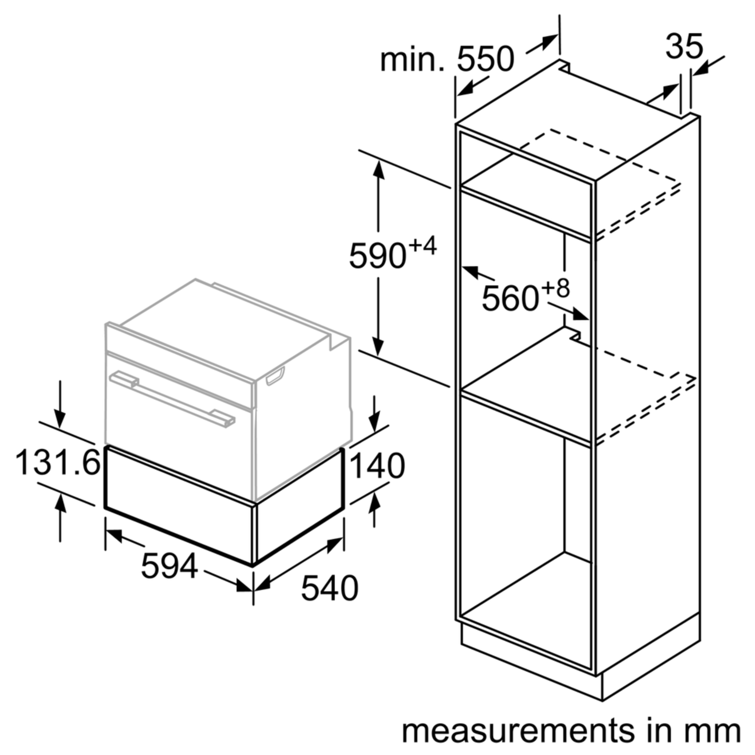 Neff N50 14cm High Warming Drawer - Stainless Steel N1AHA01N0B ...