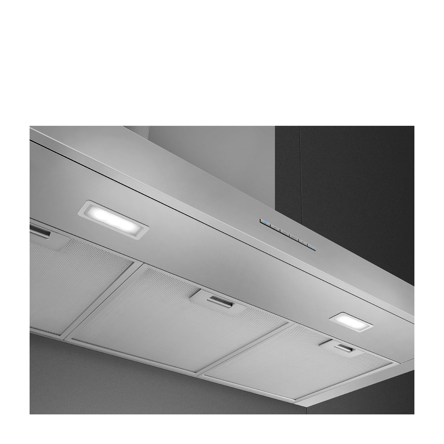 Smeg 90cm Slimline Chimney Cooker Hood - Stainless Steel KBT900XE ...
