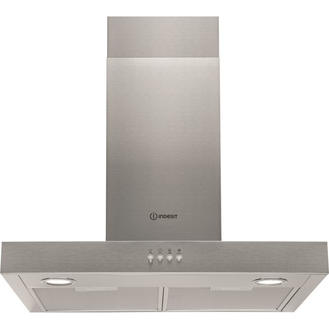 Indesit 60cm Slimline Cooker Hood - Stainless Steel IHBS65LMX ...