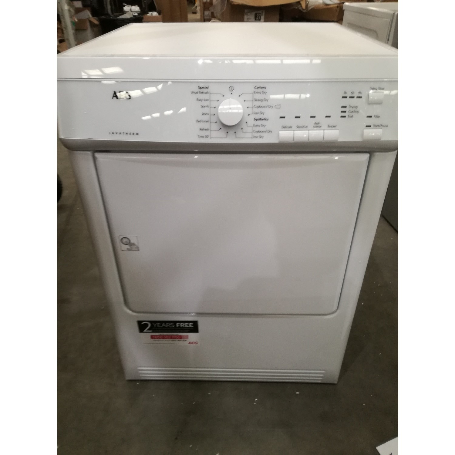 Refurbished AEG T65170AV Freestanding Vented 7KG Tumble Dryer White ...