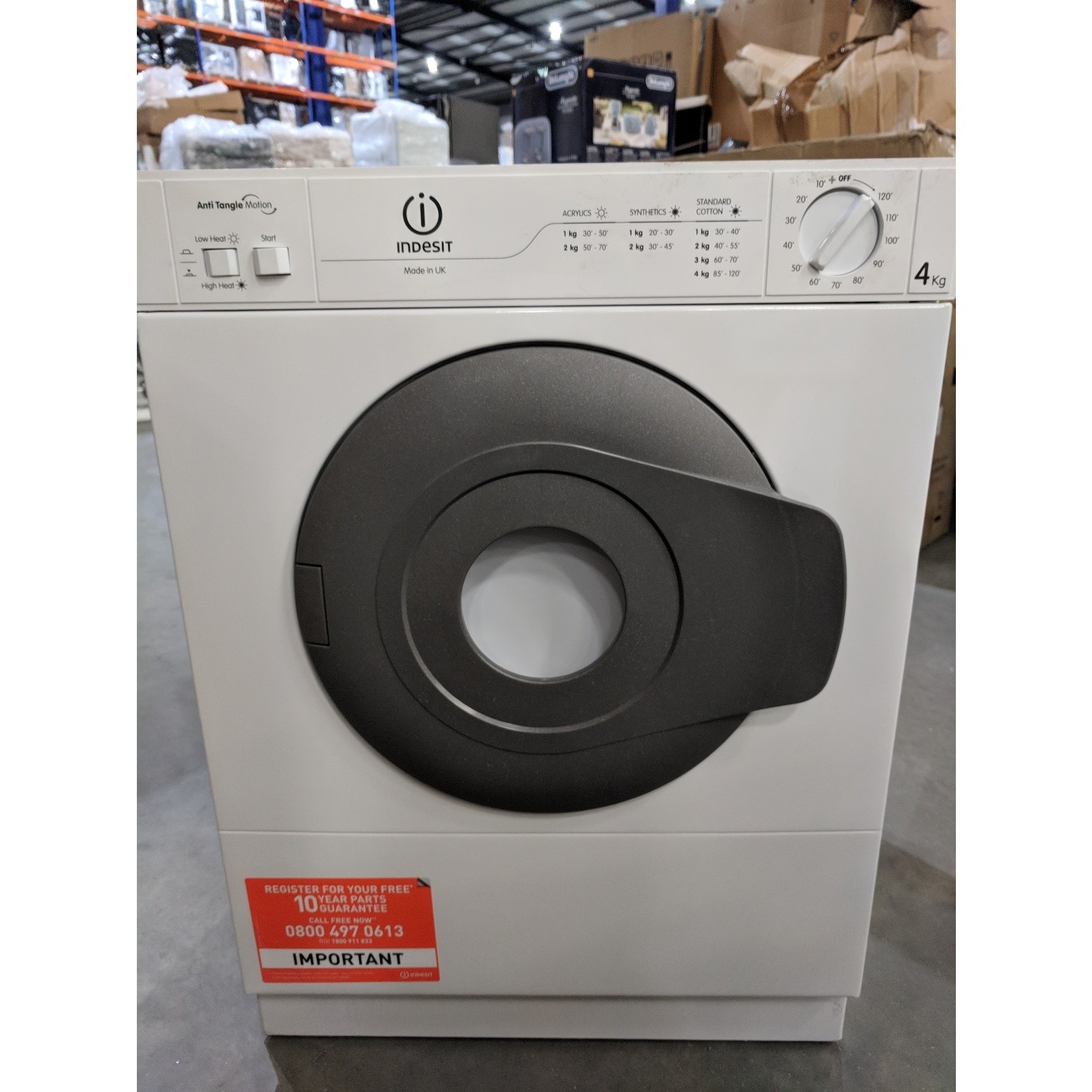 Refurbished Indesit NIS41V Freestanding Front Vented 4KG Tumble Dryer ...