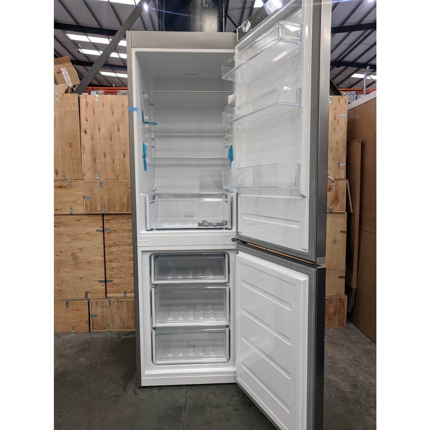 Refurbished Hotpoint H1NT811EOX1 Freestanding 339 Litre 60 40 Fridge Freezer Stainless Steel 78173487 1 78091151 1 H1NT811EOX1 Appliances Direct