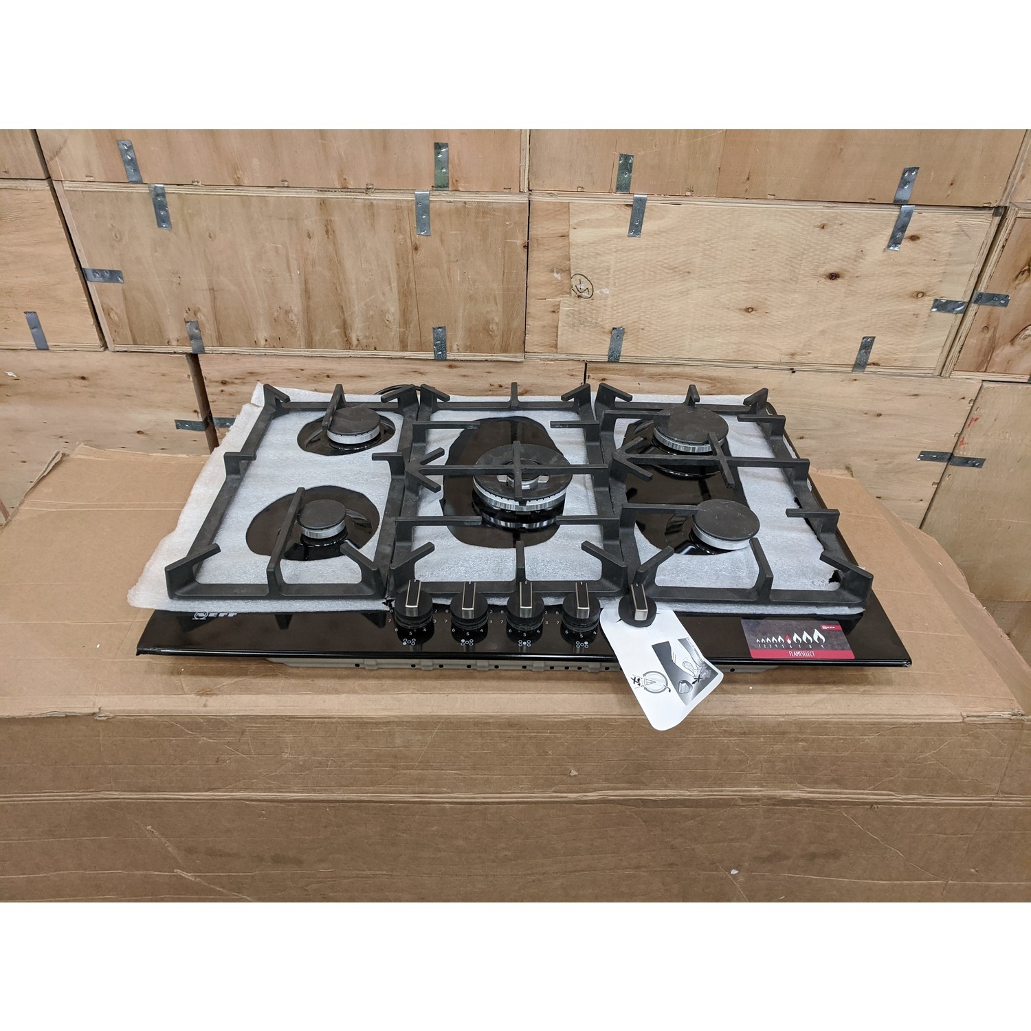 Refurbished Neff N70 T27DS59S0 75cm 5 Burner Gas Hob Black 78198142/1 ...