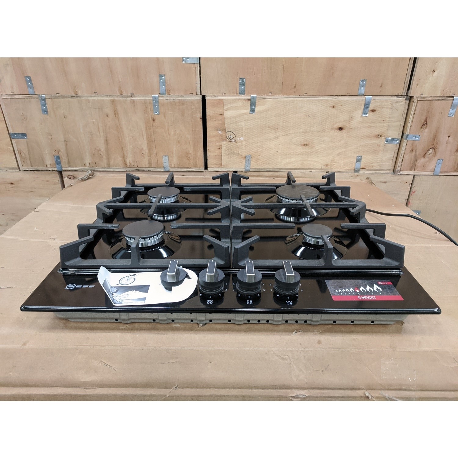 Refurbished Neff N70 T26DS49S0 60cm 4 Zone Gas Hob Black 78219859/1 ...