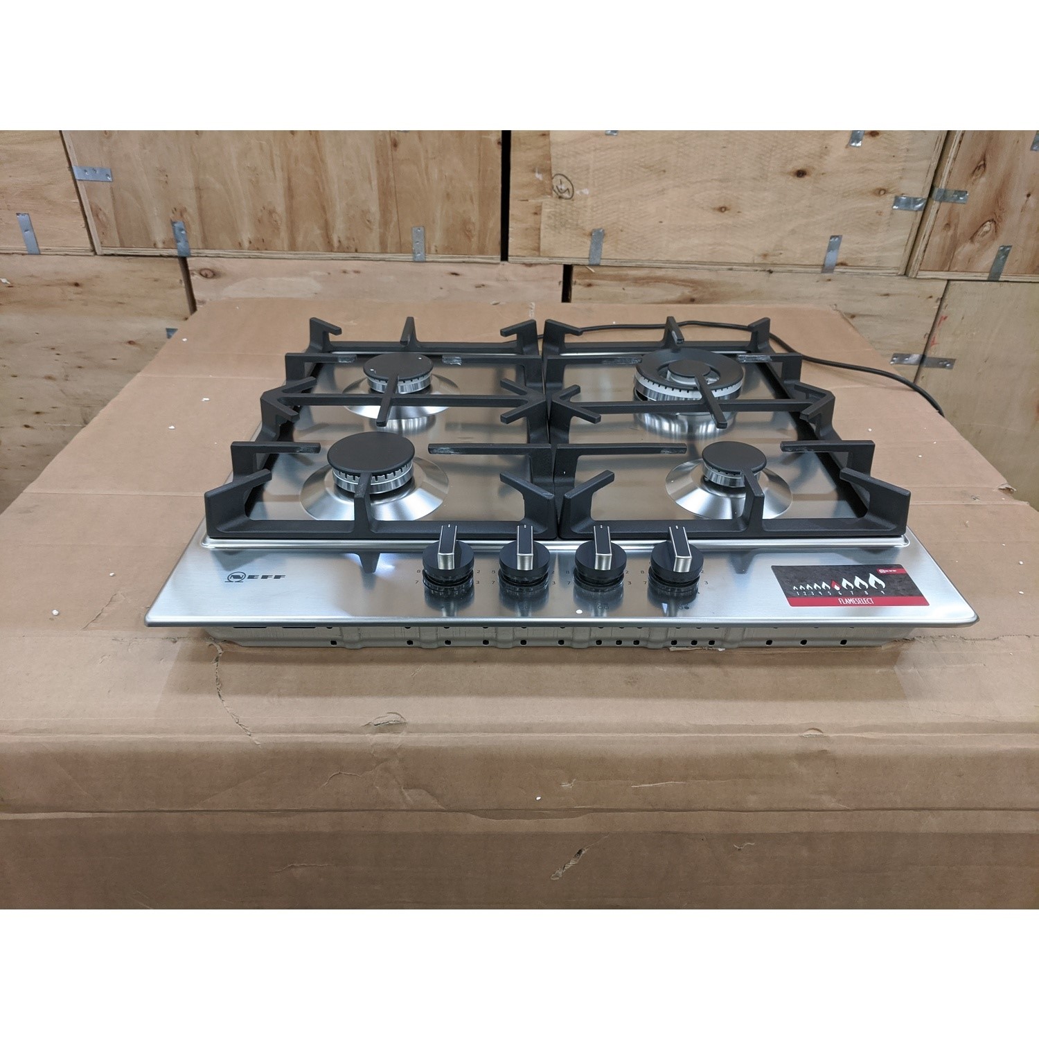 Refurbished Neff N70 T26DS59N0 60cm 4 Burner Gas Hob Stainless Steel ...