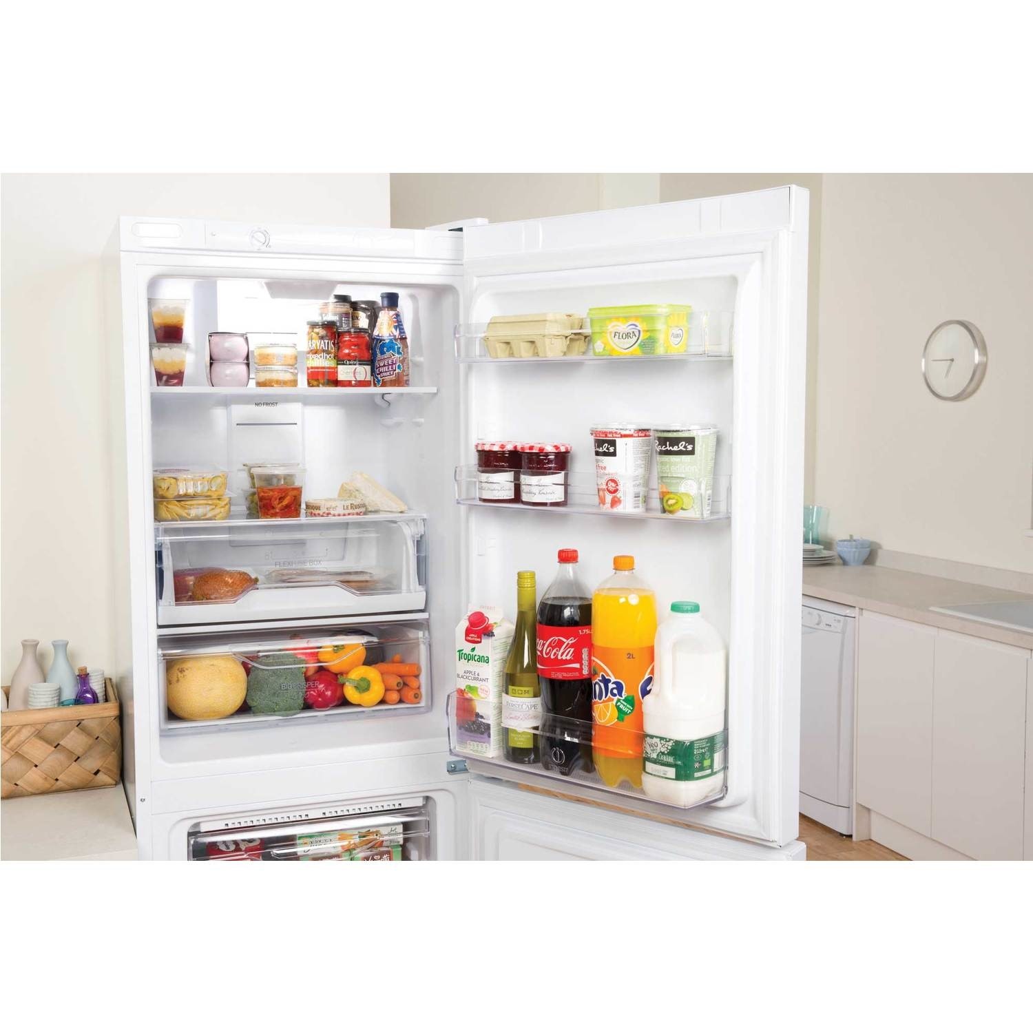 INDESIT LD85F1S 294 Litre Freestanding Fridge Freezer 50/50 Split Frost ...