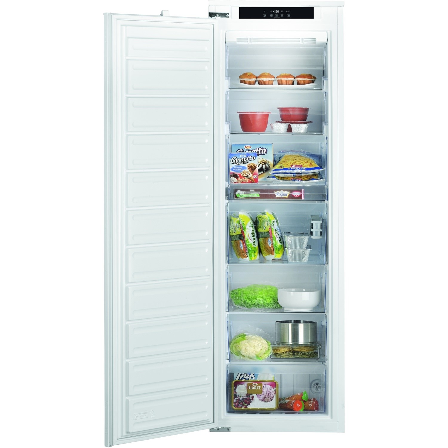 HOTPOINT HF1801EFAA 210 Litre Integrated In Column Freezer 178cm Tall ...