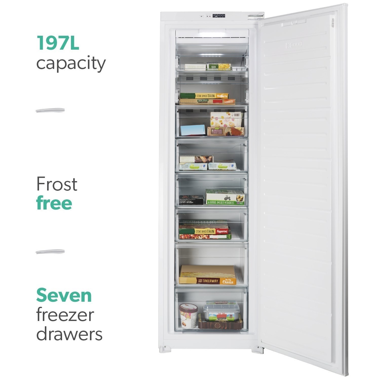 electriQ 197 Litre Integrated In Column Freezer EQINTFREEZERTALL ...