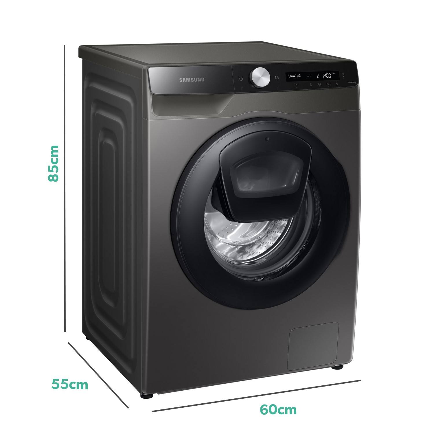 Samsung Series 5+ ecoBubble 8kg 1400 Spin Freestanding Washing Machine ...