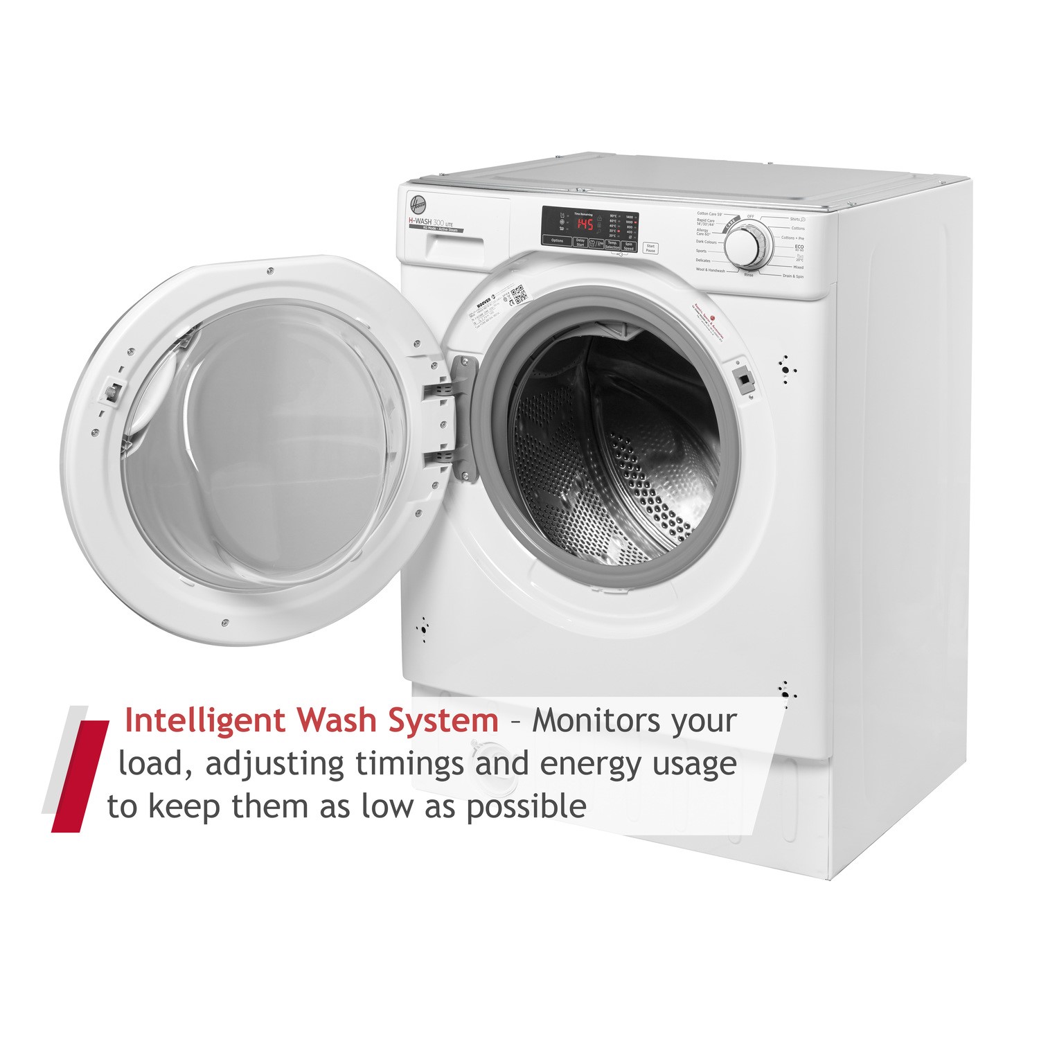 Refurbished Hoover H-WASH 300 Lite HBWS48D1E-80 Integrated 8KG 1400 ...