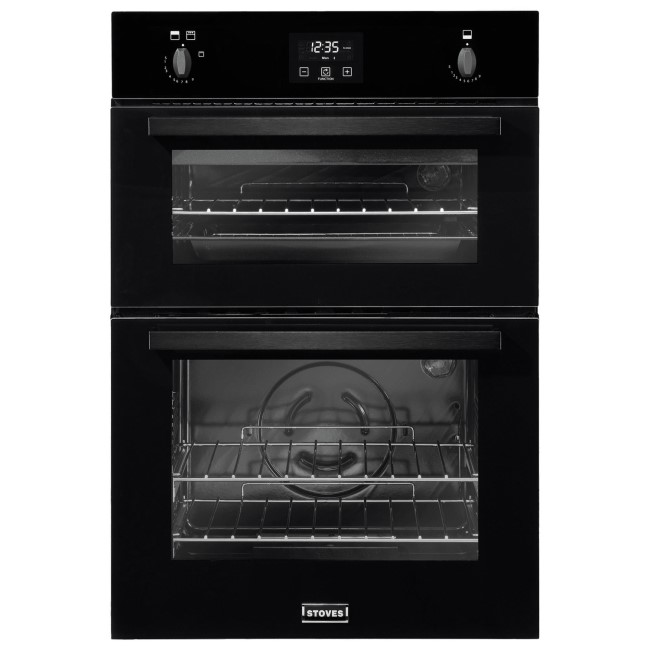 Stoves Built-In Gas Double Oven - Black 444444843 | Appliances Direct