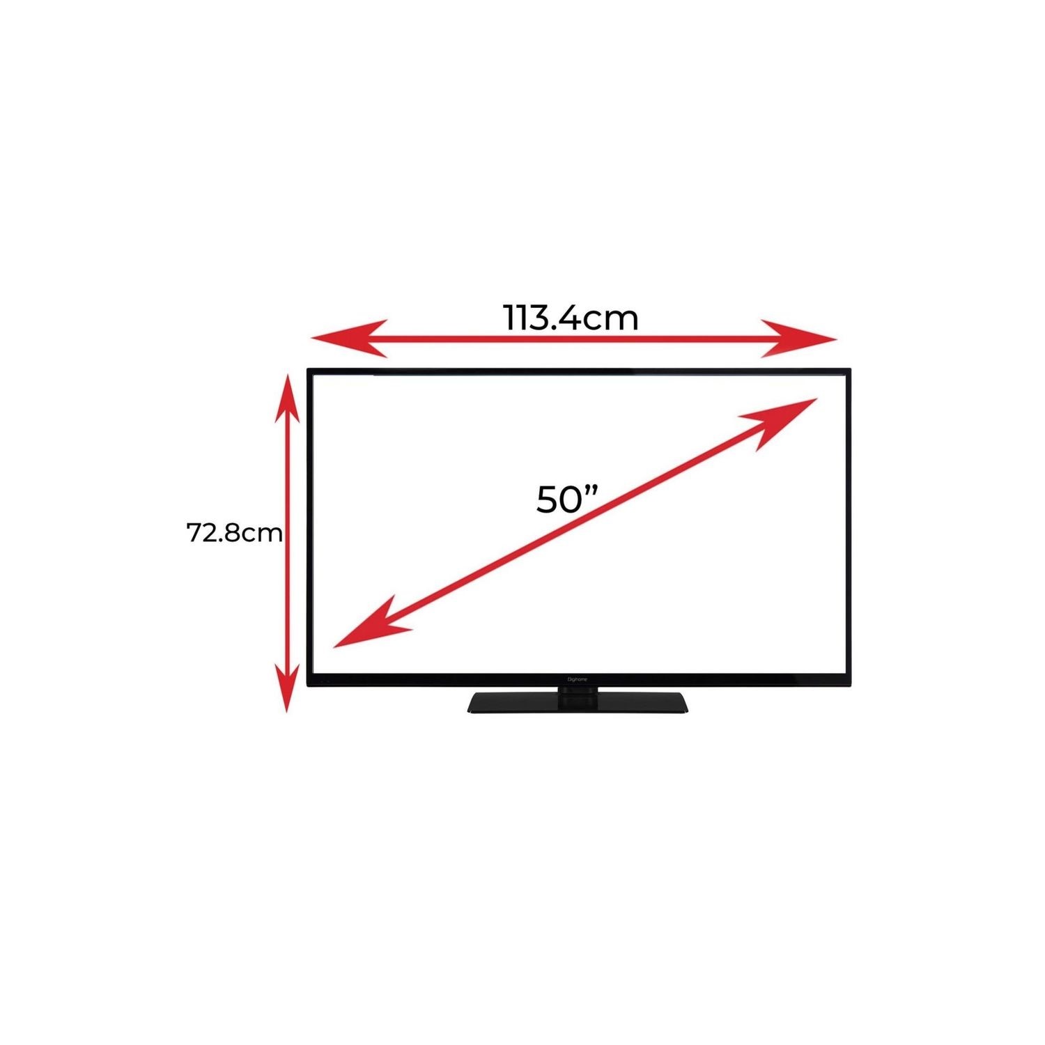 DigiHome 50 Inch 4K HDR Freeview HD Surround Sound Smart TV 50292UHDHDR ...