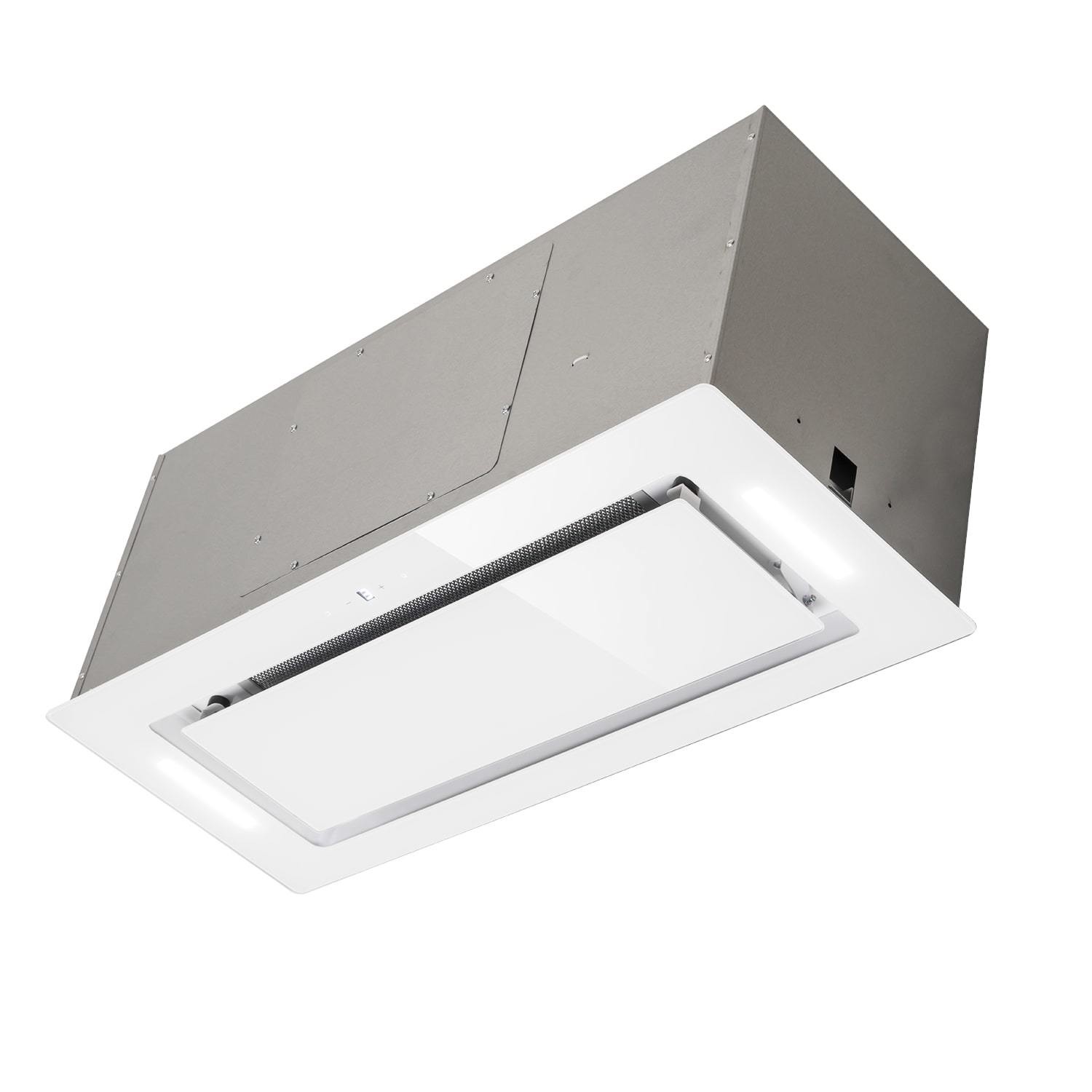 electriQ 72cm Glass Canopy Cooker Hood - White EIQ72GWCAN | Appliances ...