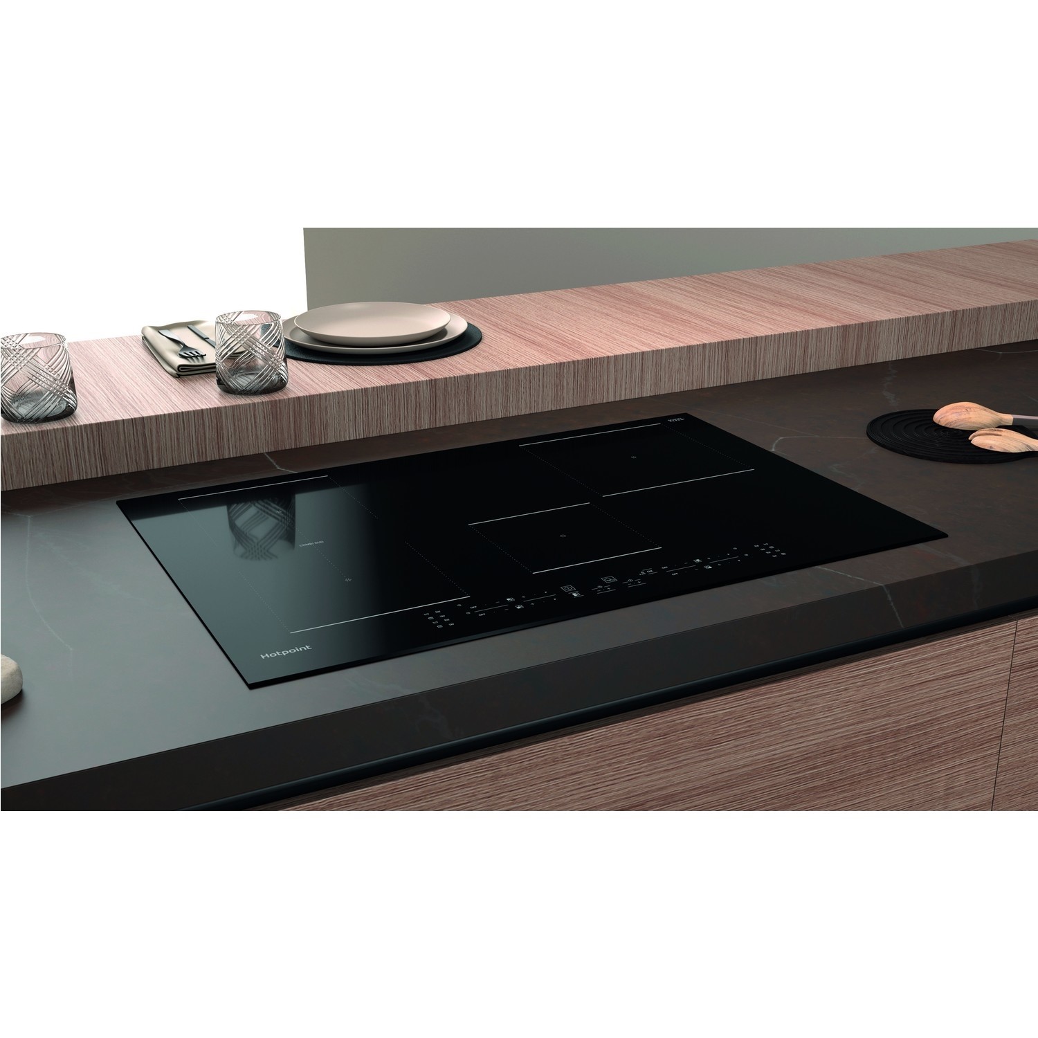 Hotpoint 77cm 4 Zone Induction Hob with CombiDuo TB3977BBF | Appliances ...
