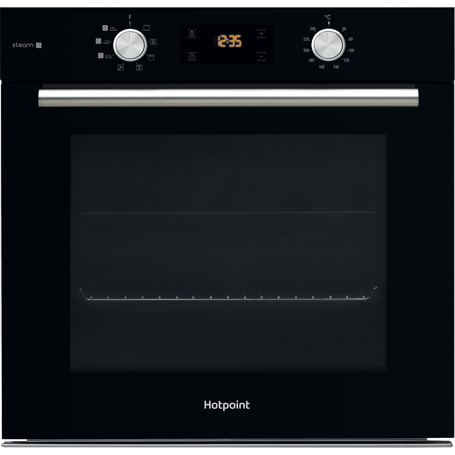 Hotpoint Fan Assisted Electric Single Oven with Gentle Steam - Black ...
