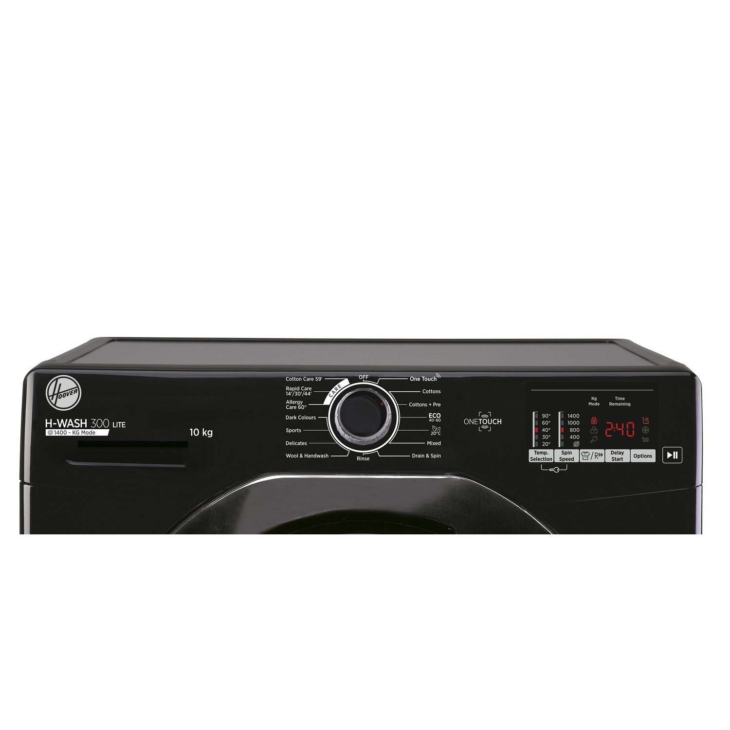 Hoover H-Wash 300 lite 10kg 1400rpm Washing Machine - Black ...