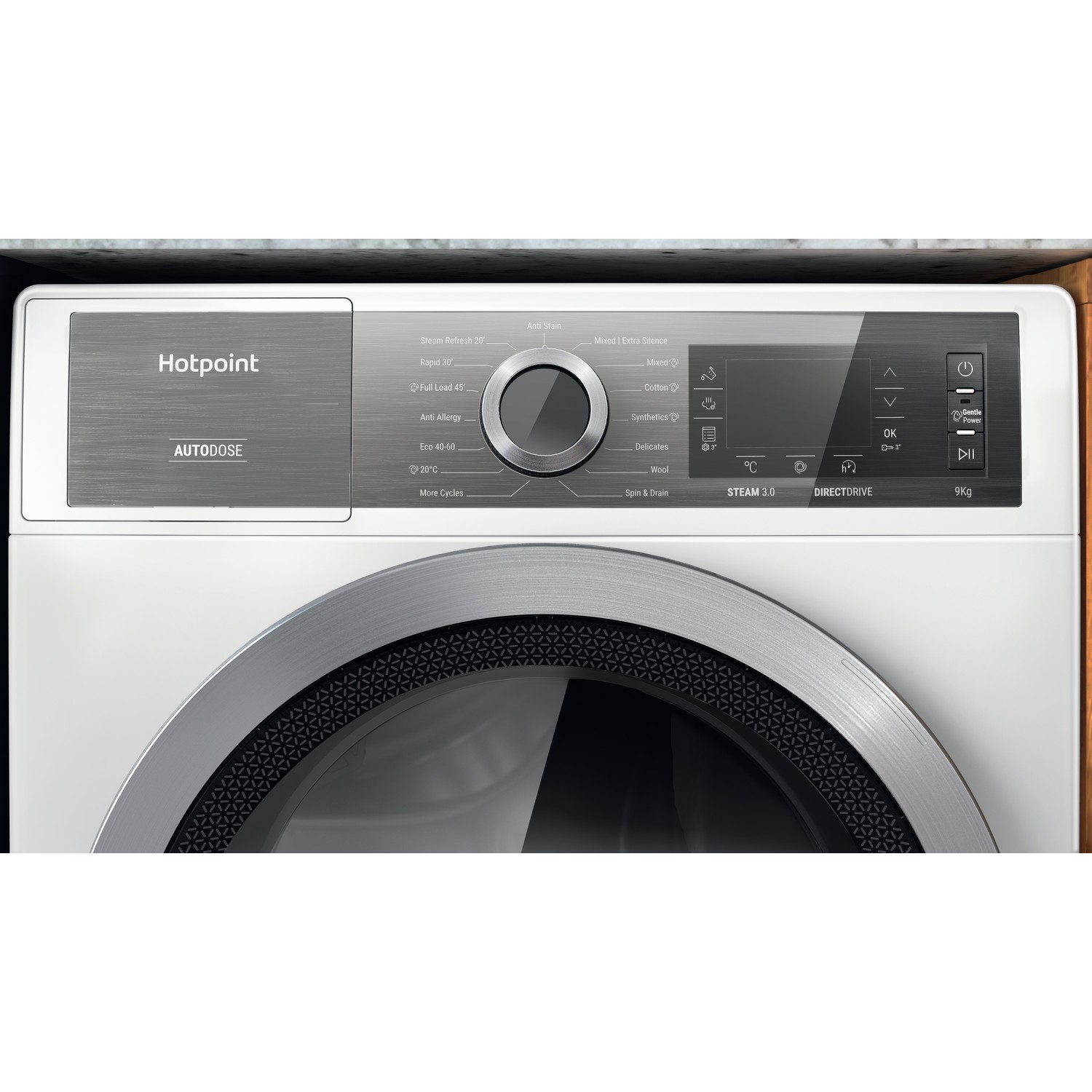 Hotpoint GentlePower 9kg 1400rpm Washing Machine - White H8W946WBUK ...