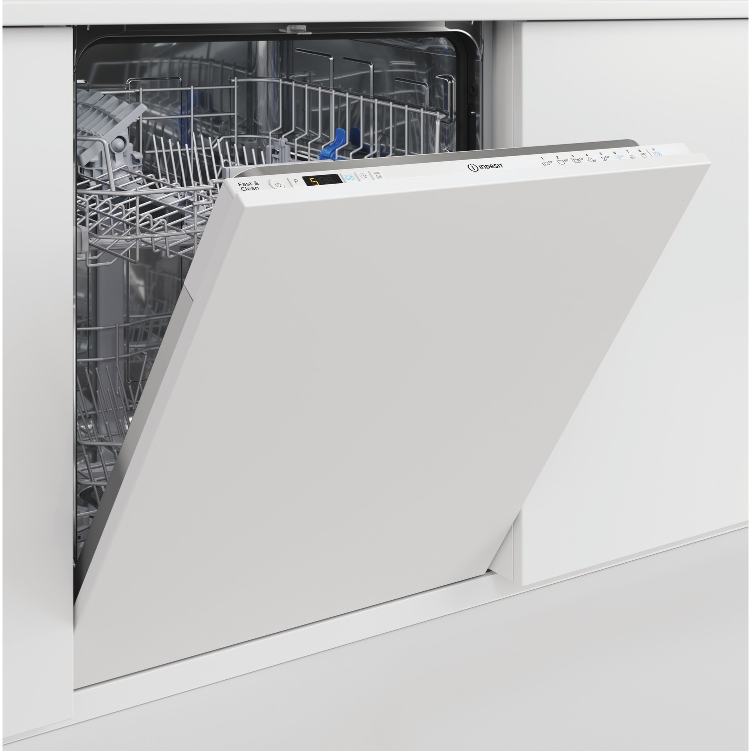 Indesit Push&Go Integrated Dishwasher - White control panel D2IHD526UK ...