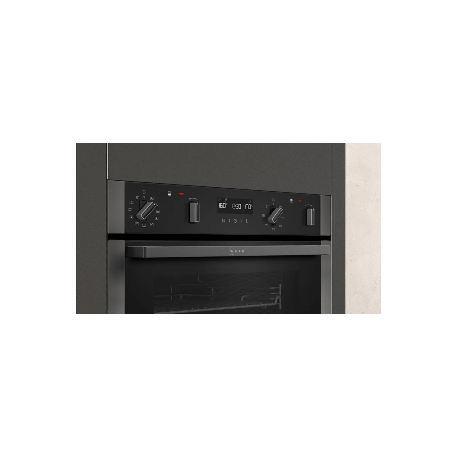 Neff N50 Built-In Electric Double Oven - Grey U2ACM7HG0B | Appliances ...