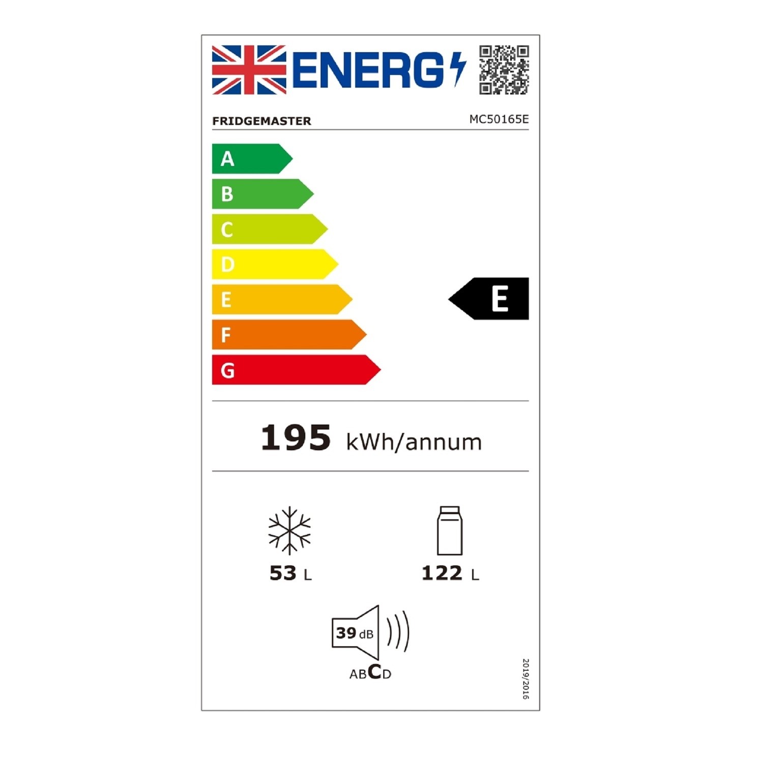 Fridgemaster 175 Litre 60/40 Freestanding Fridge Freezer - White ...
