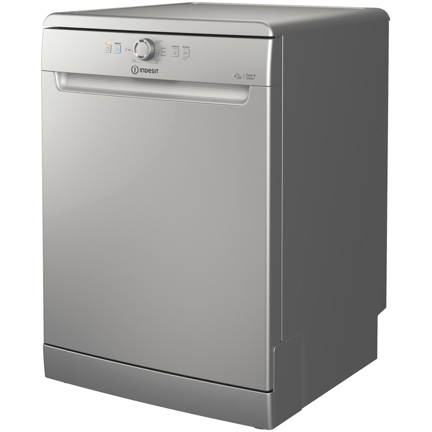Indesit Fast&Clean Freestanding Dishwasher - Silver D2FHK26SUK ...