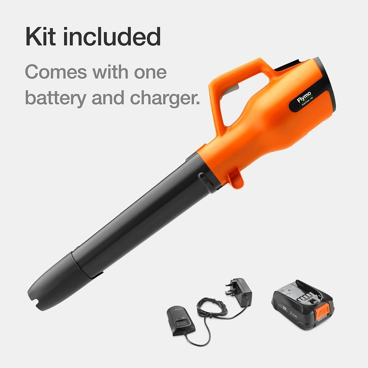 Flymo 18V EasiClear 100 Kit Cordless Battery Leaf Blower 970638301 | Appliances Direct
