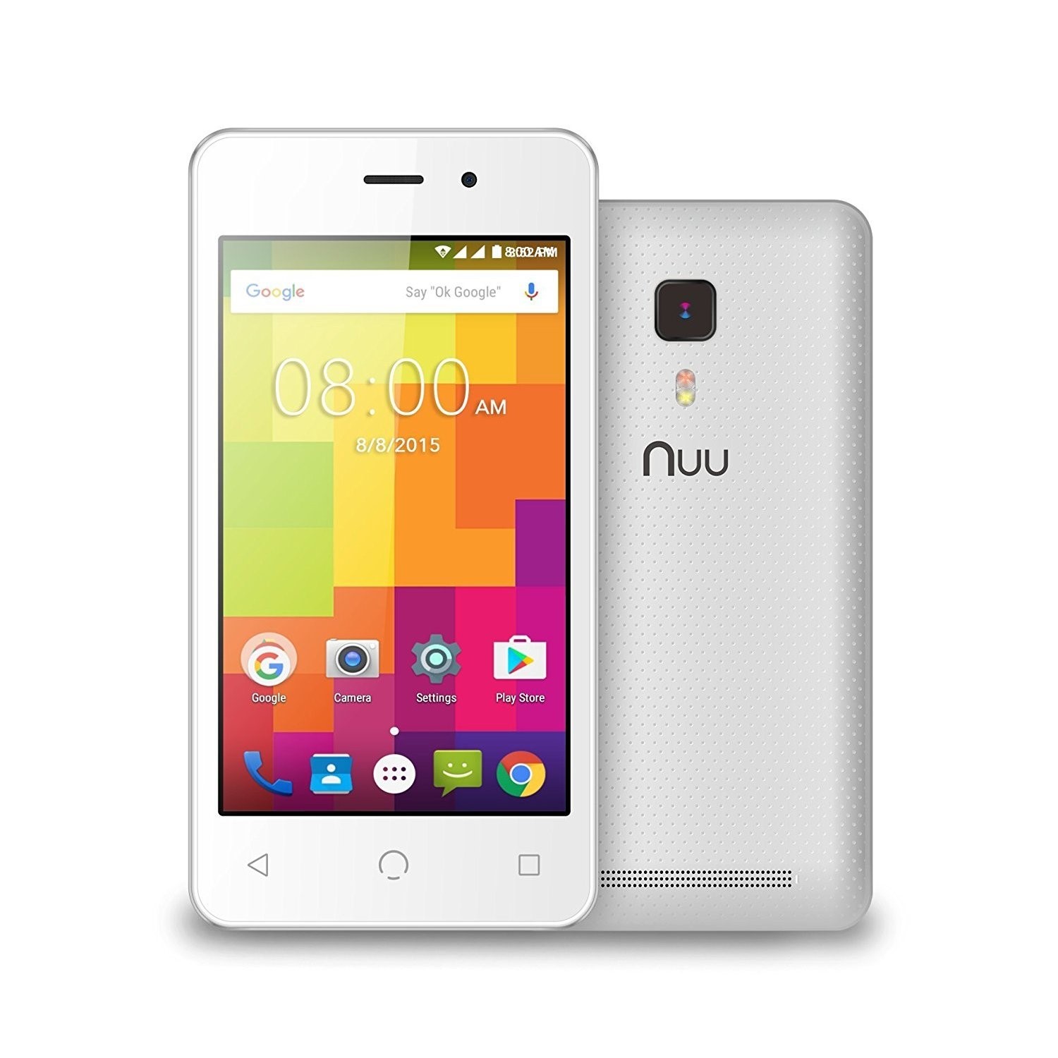NUU A1 White 4" 4GB Android 3G Dual SIM Smartphone Unlocked & SIM Free ...