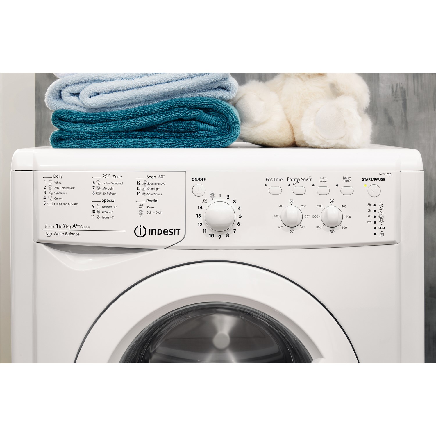 Refurbished Indesit EcoTime IWC71252WUKN Freestanding 7KG 1200 Spin ...