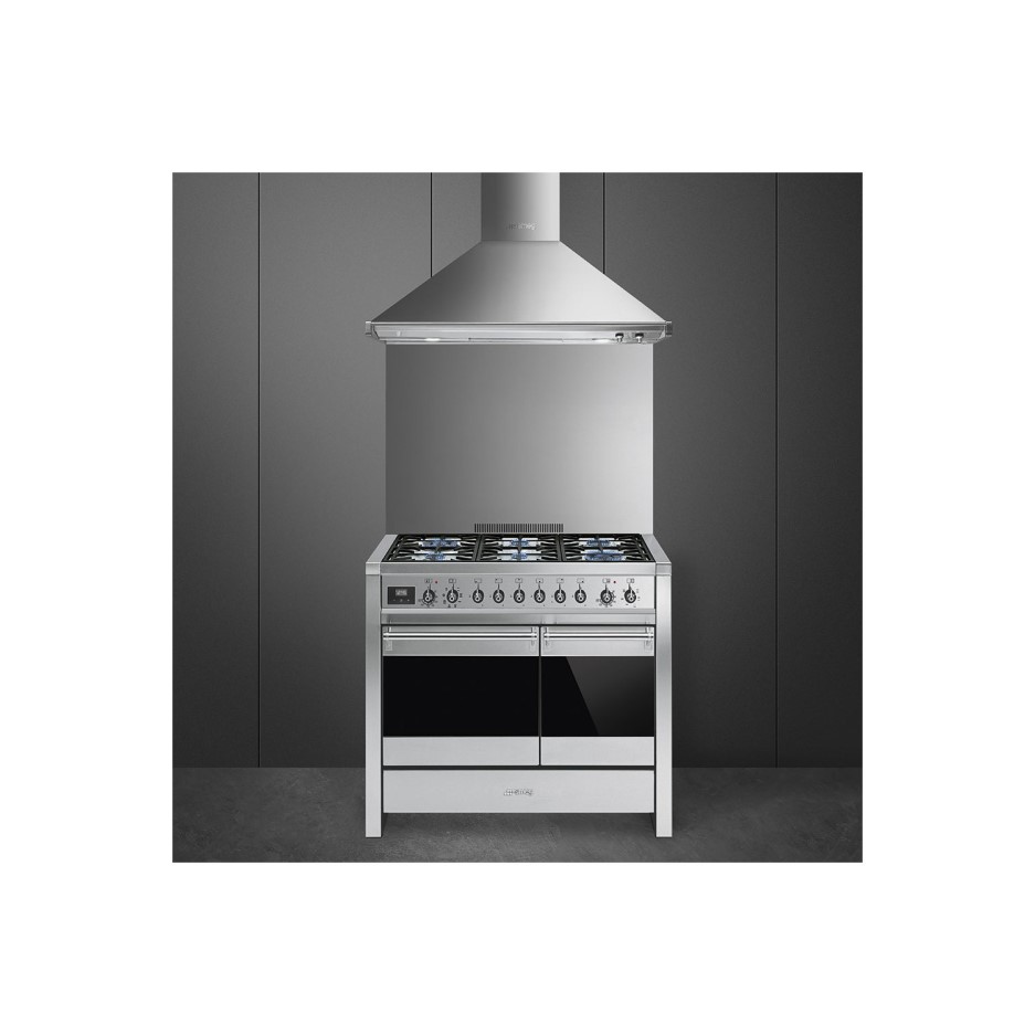 Smeg Opera 100cm Dual Fuel Range Cooker - Stainless Steel A2-81 ...