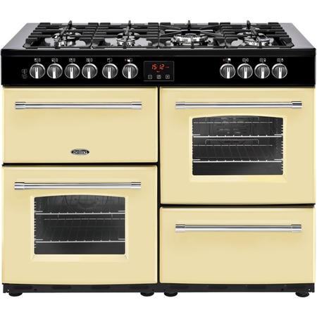 Belling Farmhouse 110DFT 110cm Dual Fuel Range Cooker - Cream 444444147 ...