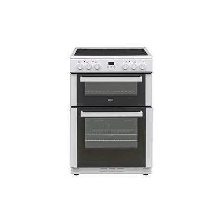 Refurbished Bush BDBL60ELW 60cm Double Oven Electric Cooker in White A2 ...