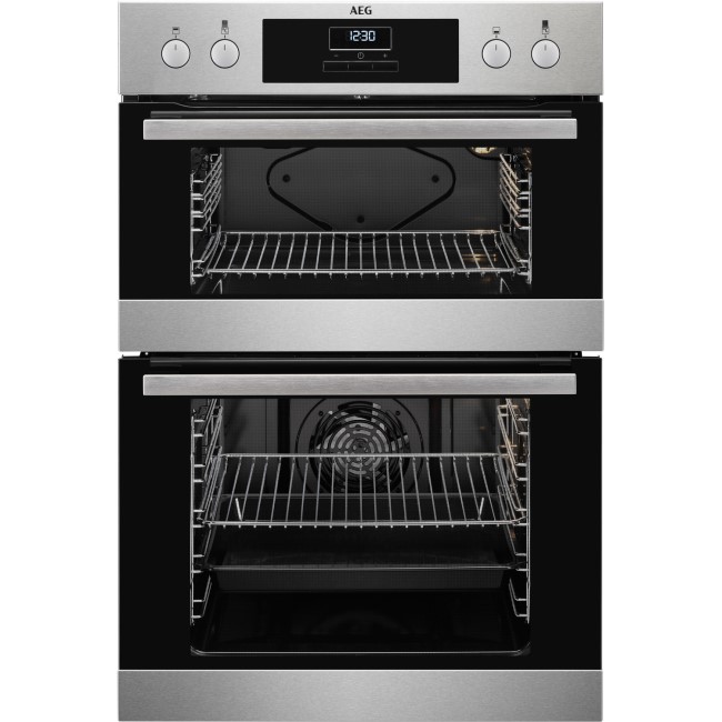 AEG 6000 Built In Electric Double Oven - Stainless Steel DEB331010M ...