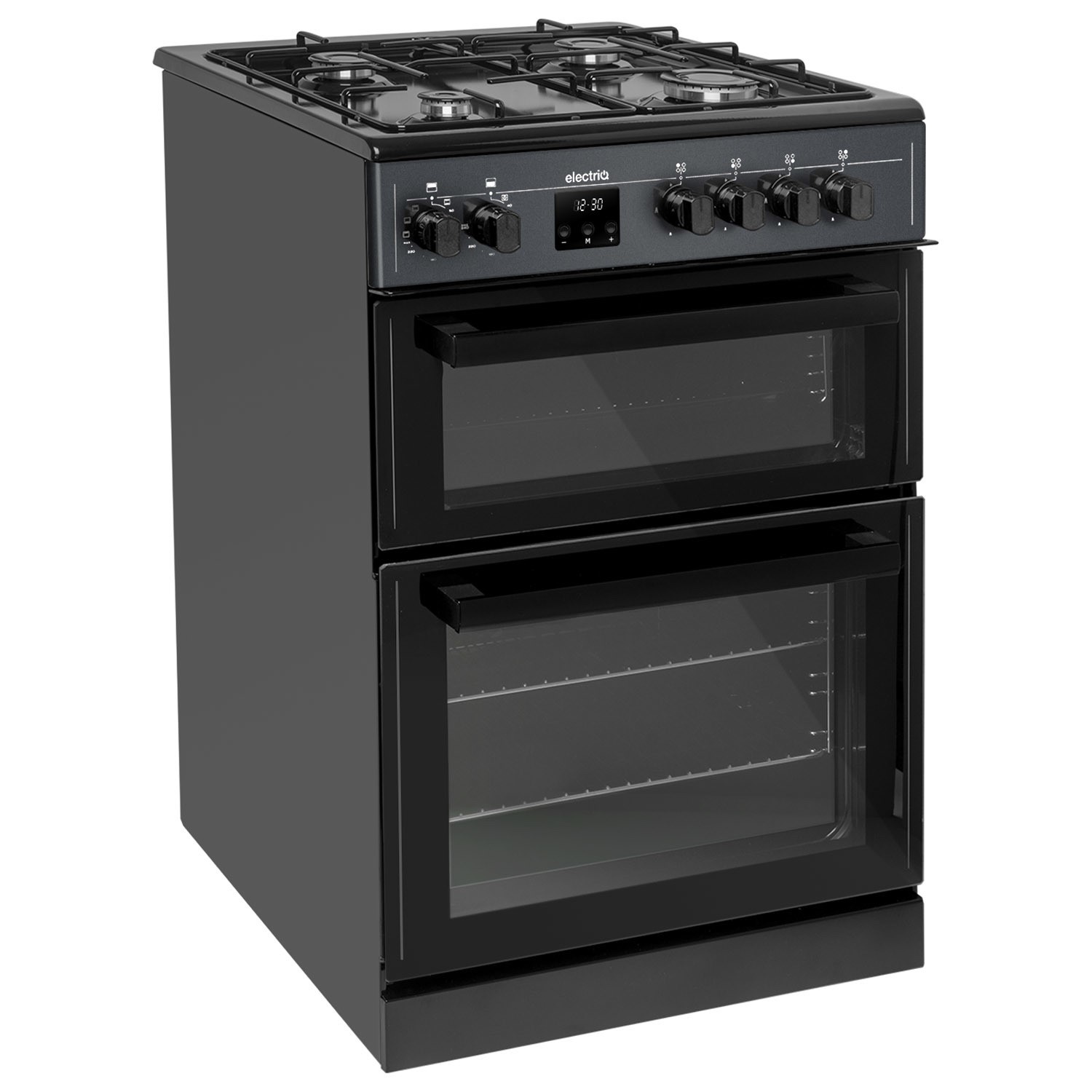 electriQ 60cm Dual Fuel Cooker - Charcoal Grey EQDFC360CG | Appliances ...