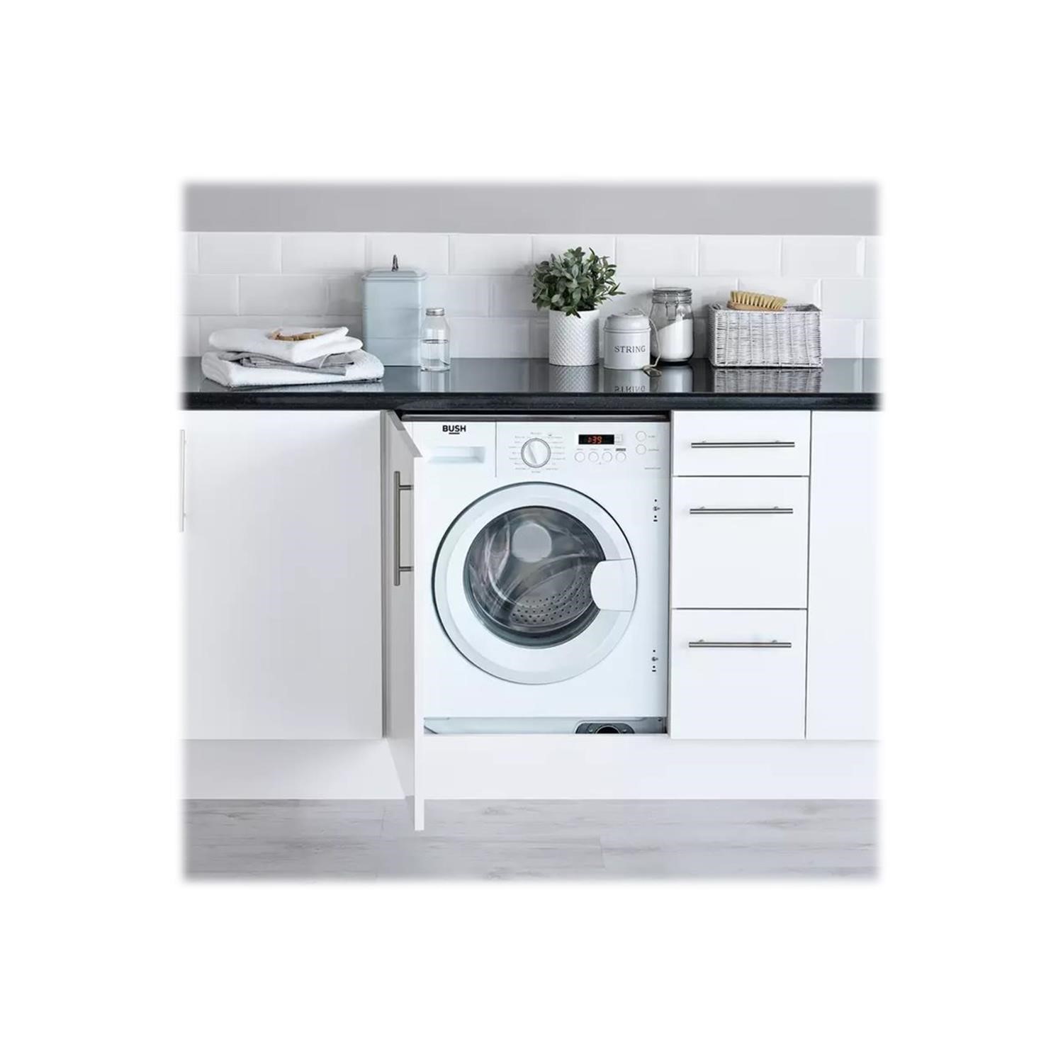 Refurbished Bush WMNSINT714W Integrated 7KG 1400 Washing Machine ...