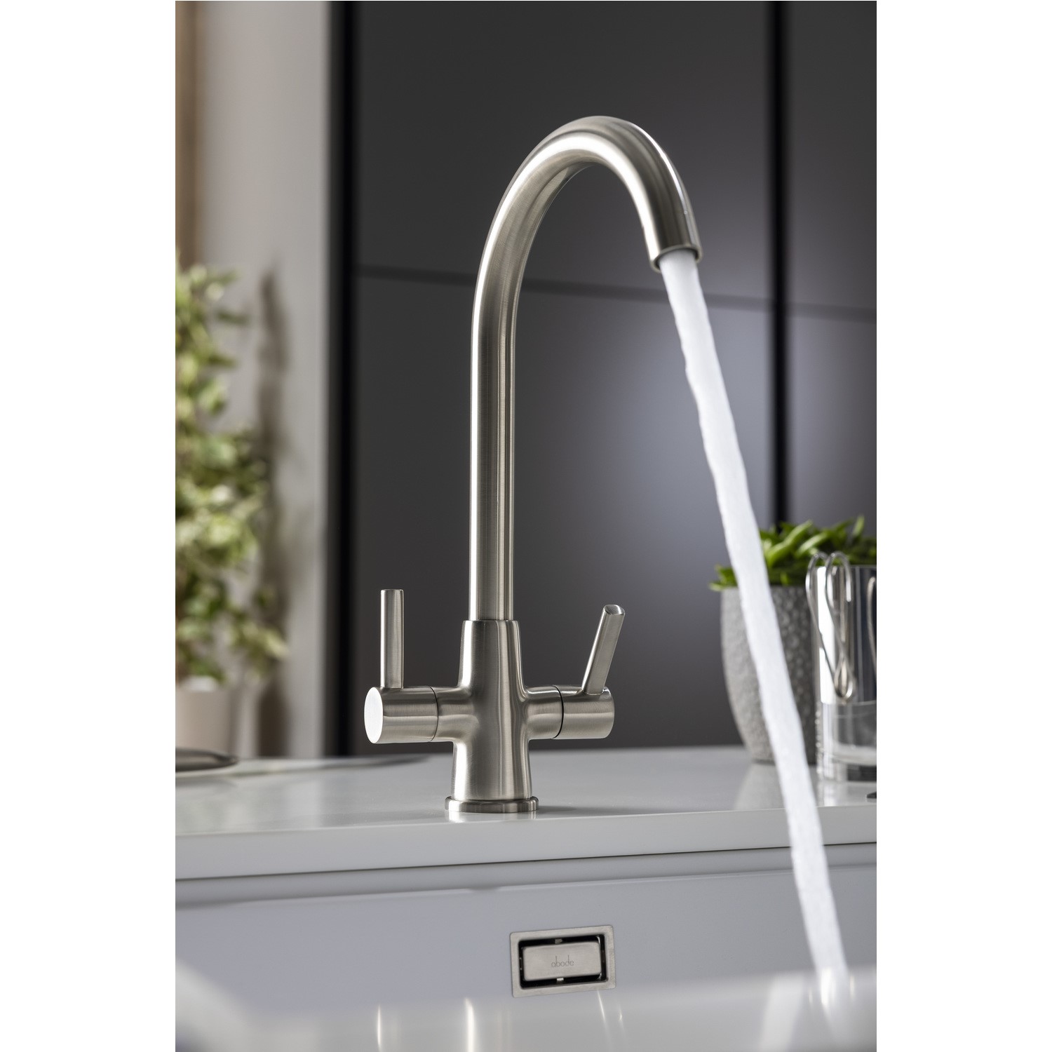 Abode Enstyle Dual Lever Mixer Tap - Brushed Nickel ACT3104 ...