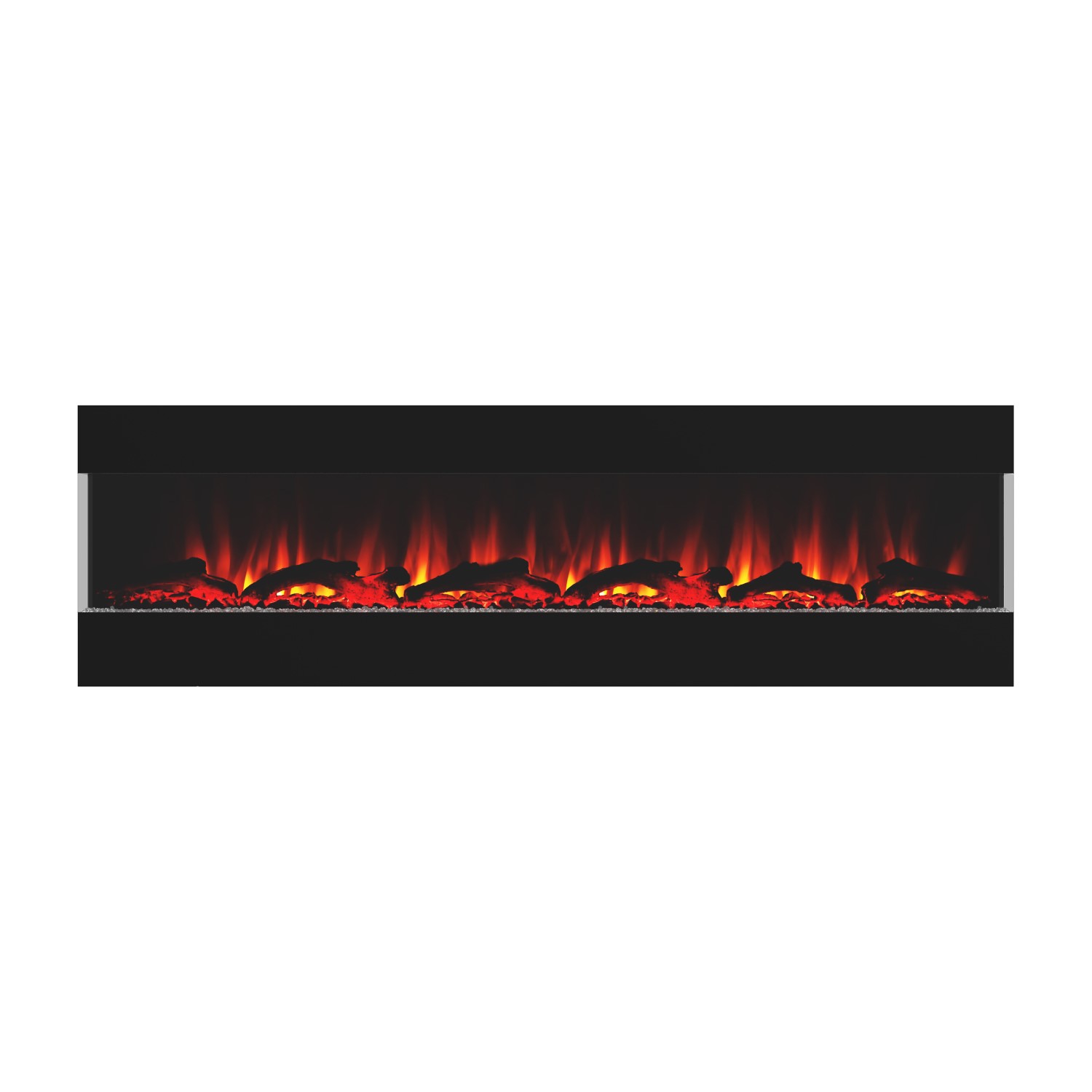 72 Inch Black Built In Electric Fire - AmberGlo AGL049 | Appliances Direct