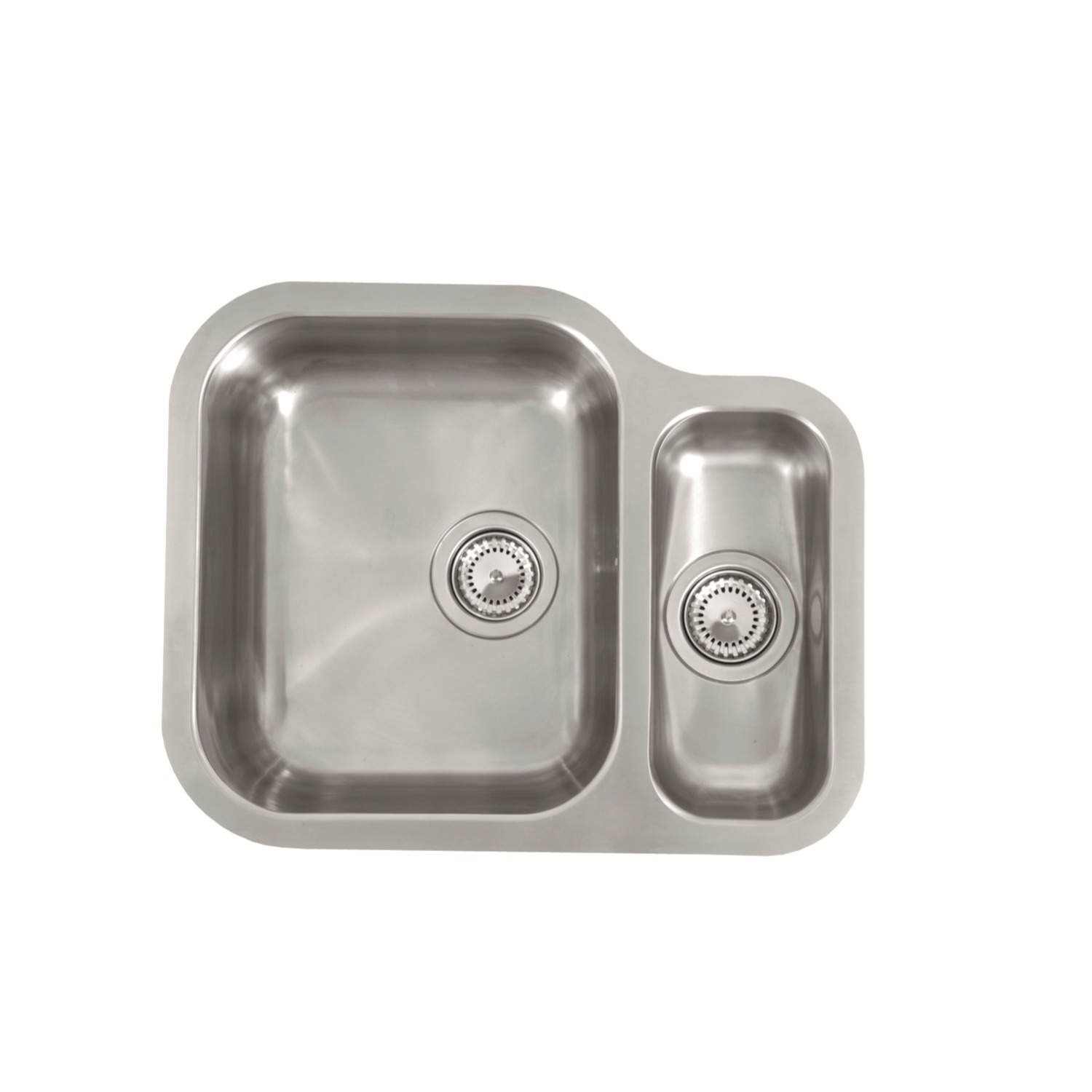 Reginox ALASKA-MBL 1.5 Bowl Left Hand Main Bowl Stainless Steel Sink ...