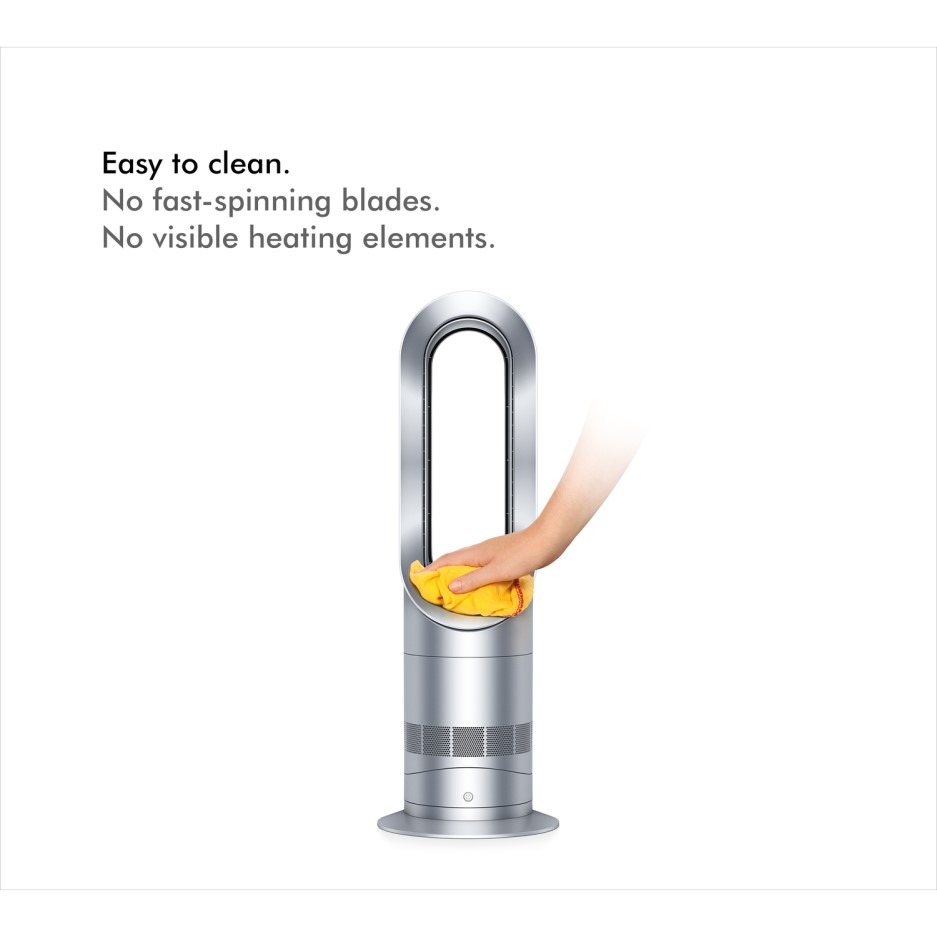 Dyson AM09 Hot and Cool Fan - White and Nickel Newest Model TurboJet ...