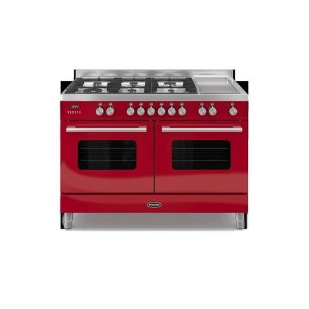 Britannia Delphi Twin Oven 120cm Dual Fuel Range Cooker - Red APD/RC ...