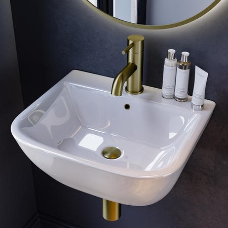 Cloakroom Wall Hung Basin 450mm - Atlanta ATL450 | Appliances Direct
