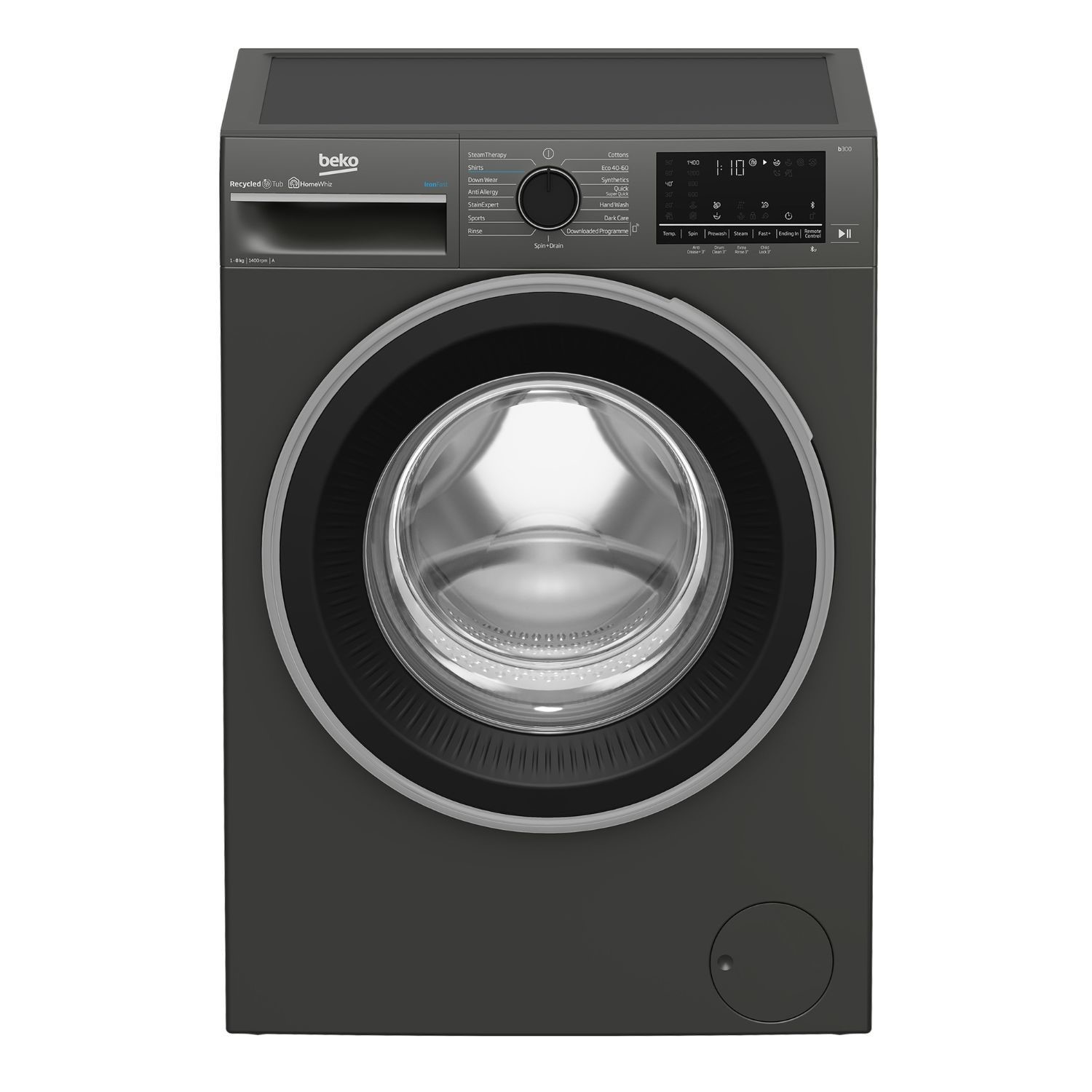 Beko 8kg 1400rpm Washing Machine - Graphite B3W5841IG | Appliances Direct