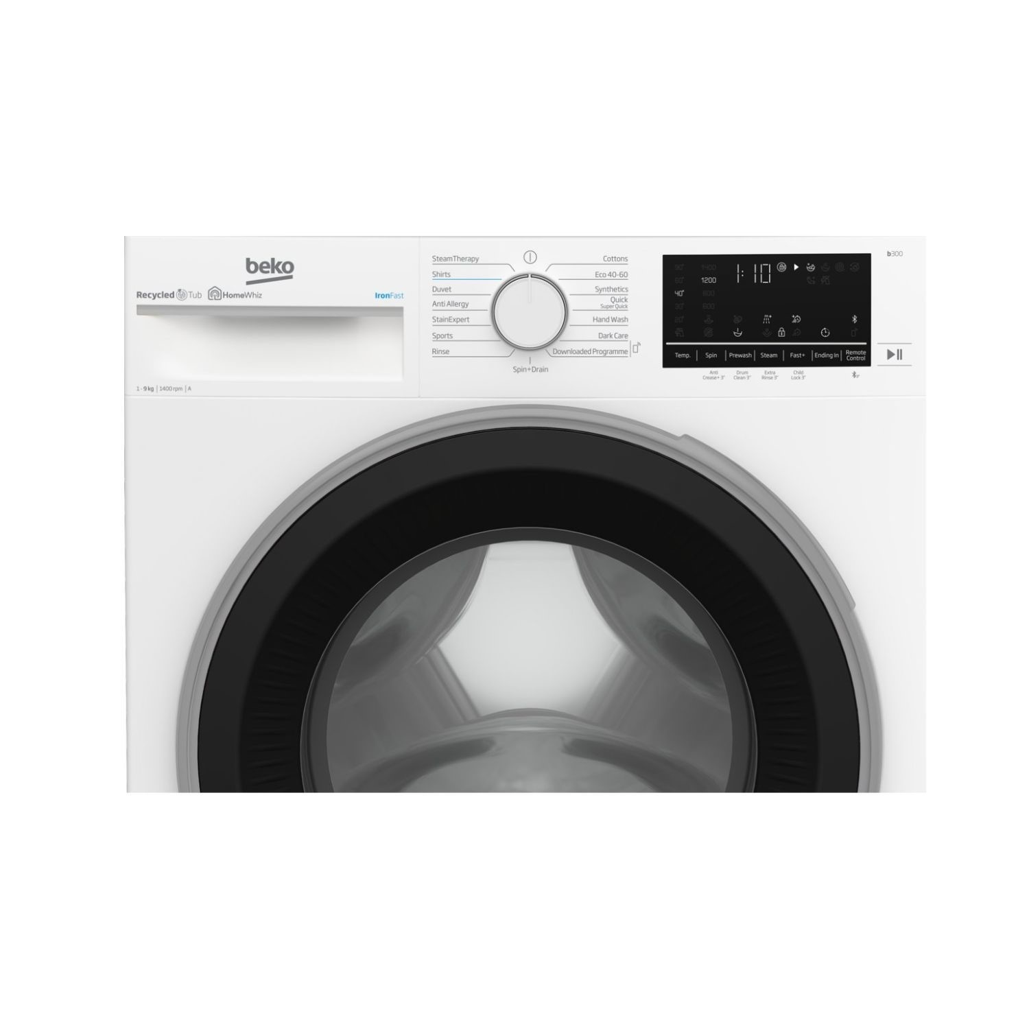 Beko IronFast RecycledTub 9kg 1400rpm Washing Machine - White B3W5941IW ...