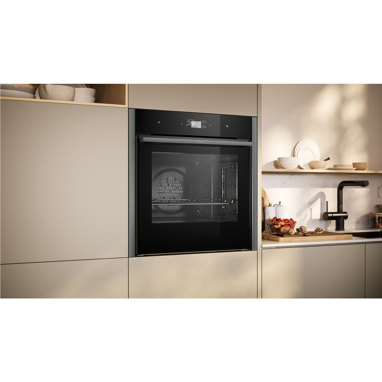Neff N90 Slide & Hide Pyrolytic Self Cleaning Oven - Graphite Grey ...